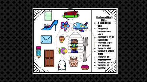 Object Function Recognition Bundle Worksheets, Non-Verbal, No-Prep