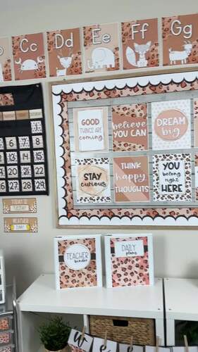 Modern Leopard Classroom Decor: BIG BUNDLE | Cheetah by Learning with Kiki