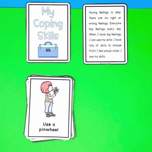 100 Coping Skills Cards Posters Checklists Worksheets Calming ...