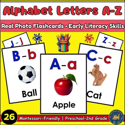 Alphabet Teaching Bundle A–Z | Flashcards & Phonics Coloring Sheets for ...