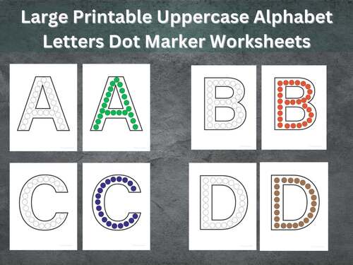 Large Printable Uppercase Alphabet Letters Dot Marker Activity for ...