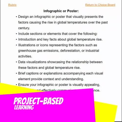 Global Warming: Choice Board (MS-ESS3-5) by DrBScience | TPT