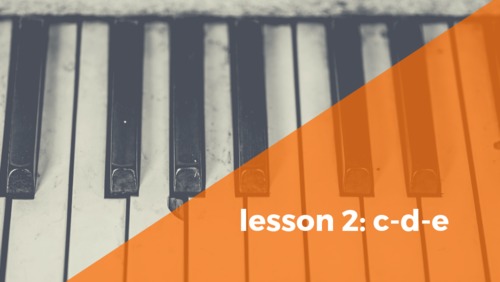 Piano Lesson 2: C-D-E on the keyboard by Busy Kids Do Piano | TPT