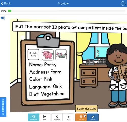 Visit to the Vet Simple Inferencing Boom Cards™ Activity by Little Beacon
