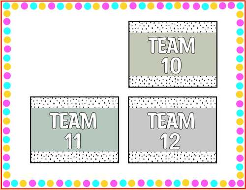 Boho Table, Team and group Numbers, Classroom Table Numbers, Table Posters