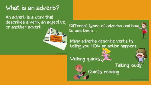 Adverbs Power Point Presentation by Bilingual Teaching Made Easy