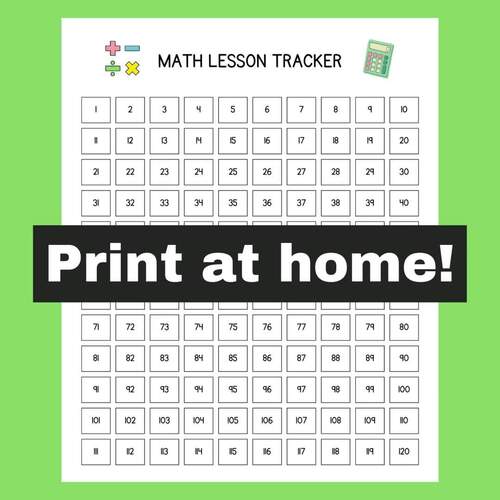Math Lesson Tracker | 8.5" x 11" Instant Download Printable by Morgan ...