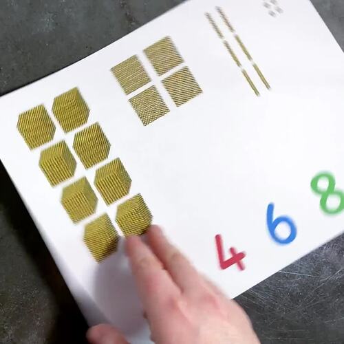 Montessori Math 4 Digit by 1 Digit Multiplication, Golden Bead Cards ...
