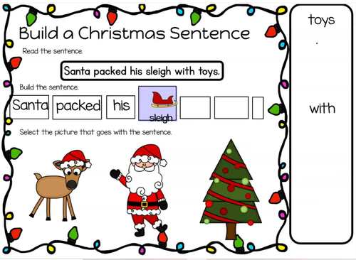 Distance Learning | Boom Cards | Christmas Scrambled Sentences | TpT