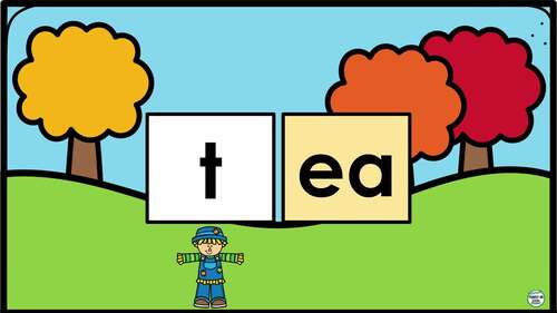 Fall Vowel Teams EA and EE Digital Phonics PowerPoint Google Slides ...