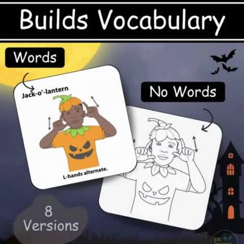 Halloween Flashcards Part 2 ESL Sign Language and English Picture ...