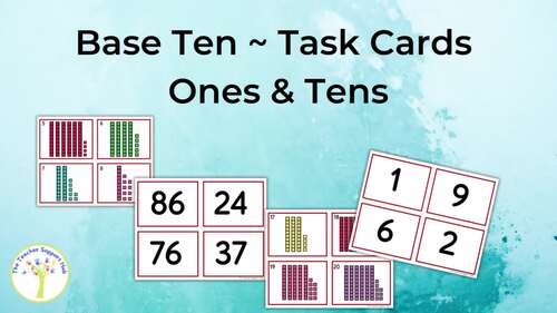 Base Ten Place Value Ones and Tens Task Cards and Game | TPT