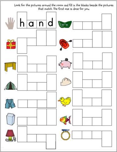 Four -Letter CVCC Scavenger Word Hunt Read the RoomPreschool Kindergarten