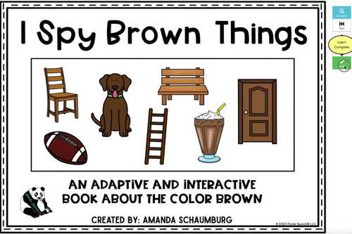 I SPY Brown Things Interactive Book: Print and Digital Versions Included