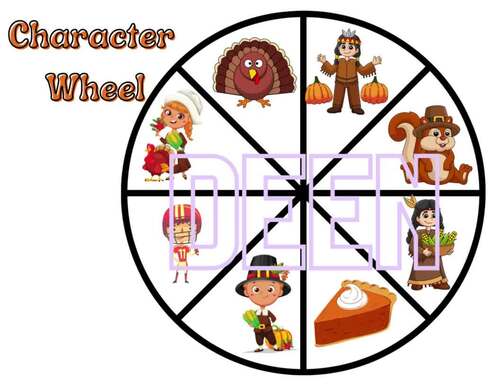 November/Thanksgiving/Fall Writing Center Character & Setting Spinners
