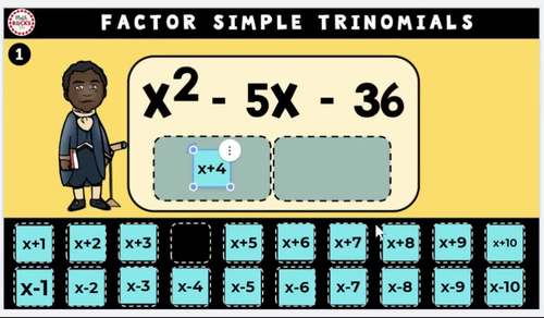Factoring Quadratics Simple Trinomials Mathematician Theme For Google ...