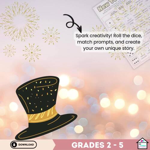 New Year Roll A Story Writing Activity, Creative Writing Prompts ...