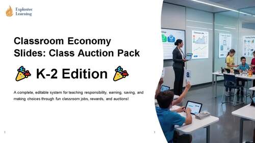 Classroom Economy Slides: Class Auction Pack (K-2, Pastel) (Google ...