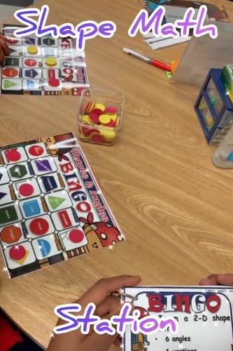 2D & 3D Shapes Bingo Games Names & Attributes by Motivated Learners