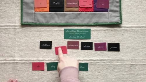 Montessori Grammar Box 7 Pronouns - Cursive by Rhyme and Reason Academy