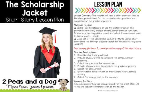 The Scholarship Jacket Short Story Lesson by 2peasandadog | TPT