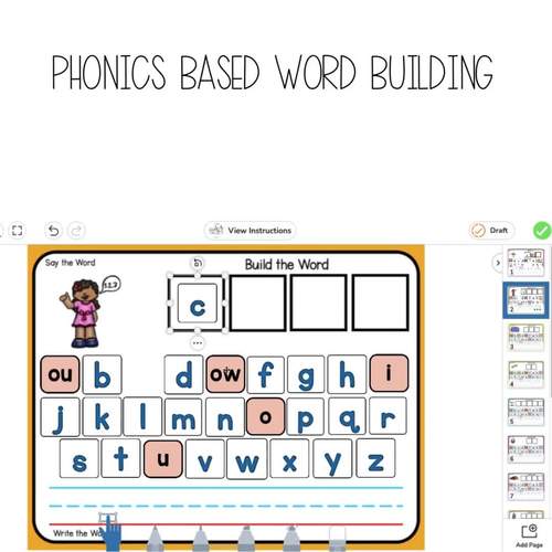 PRELOADED Seesaw Activity | Vowel Teams OW OU includes Google Slides