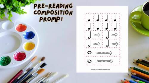 EASY MUSIC Piano Worksheets Composing with Rhythm, Notes and Letters ...