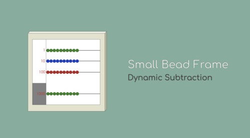 Montessori Small Bead Frame Dynamic Subtraction Presentation | TPT
