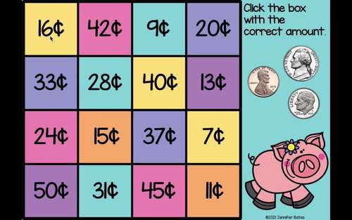 Counting Coins: Pennies, Nickels, Dimes Google Slides Distance Learning
