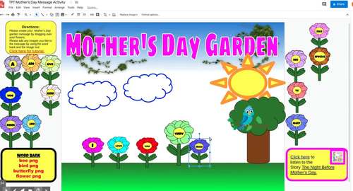 Mother's Day Garden Digital and Printable Activity (Wonderful Mother's ...