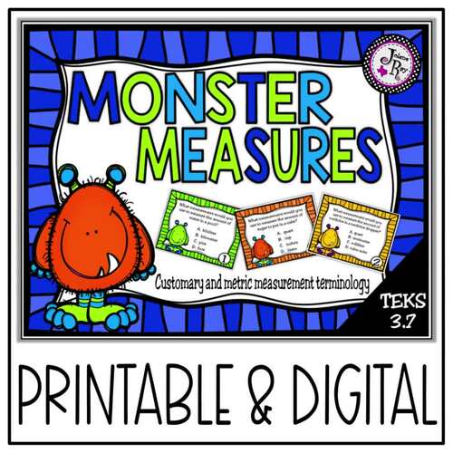 3rd Grade Customary & Metric Measurement Math Task Card Game / TEKS 3.7D