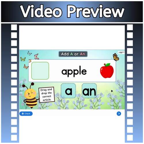 Drag and Drop the Correct Article: Add ‘a’ or ‘an’ Digital Resources