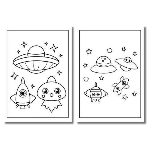 coloring pages and aliens