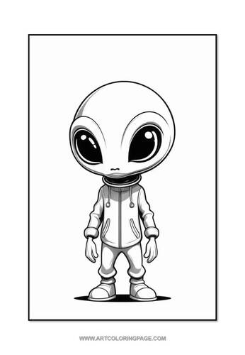 Dive Into Fun with Cute Alien Coloring Pages Vol 1! by Art coloring book