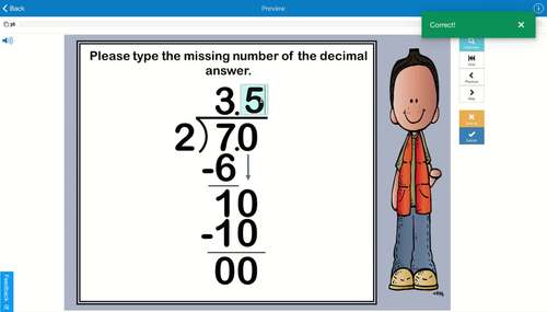 Converting Long Division Remainders to Decimals Boom Cards | Digital ...