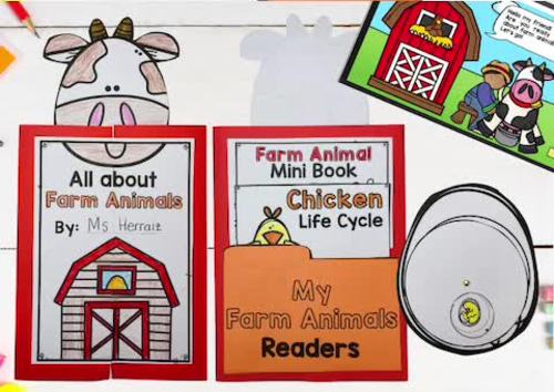 Farm Animals Activities | Farm Virtual Field Trip | Farm Animals Lap book