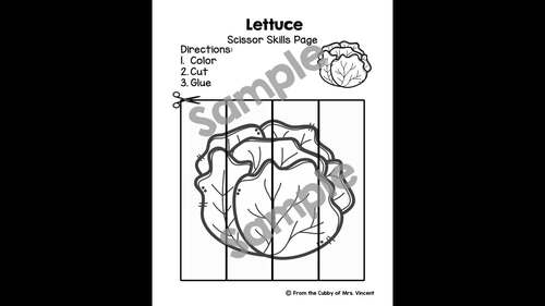 Lettuce Scissor Skill Cutting Practice - 2 Variations by From the Cubby
