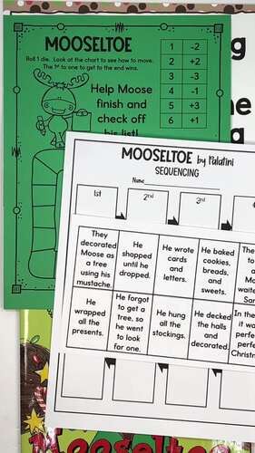 Mooseltoe Activities Book Companion Reading Comprehension & Craft Holiday