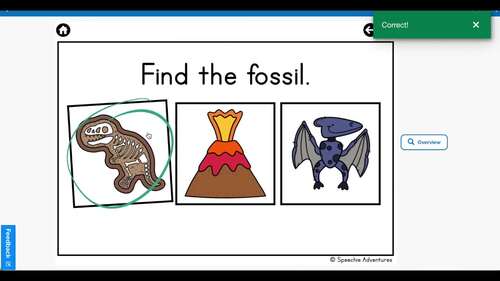 Dinosaur Early Language Activities for Speech Language Therapy Boom Cards