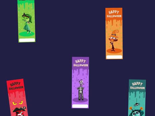 Halloween Bookmarks (Inside Out) | Halloween Gift Reward | Reflection ...