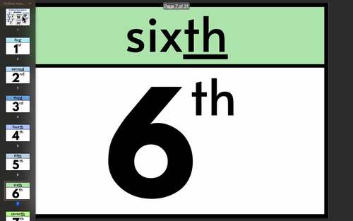 Ordinal Numbers Posters- 1st to 30th- Cool Colours by The Planning ...