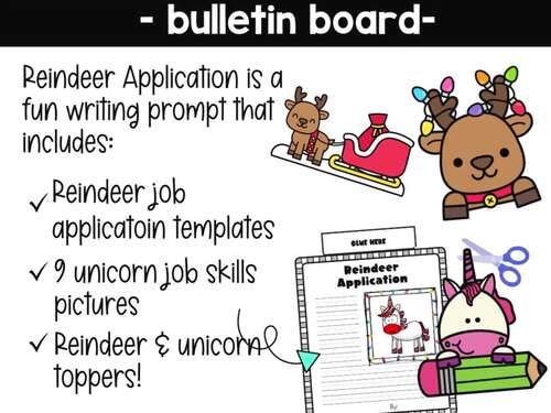 Christmas Writing Activity: Reindeer Writing prompt & Coloring Pages ...