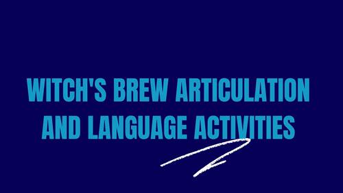 Witch's Brew Articulation and Language Activities by Kayla SLP | TpT