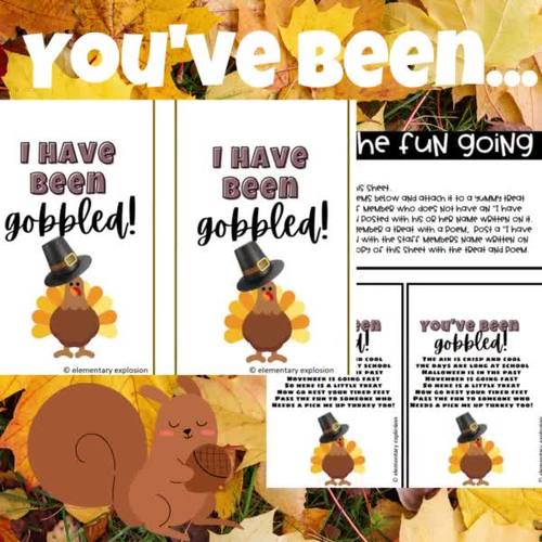 You've Been Booed Gobbled | Staff Appreciation Bundle | Teacher Edition