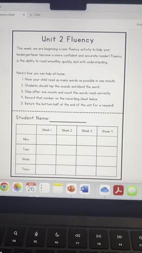 HMH Fluency Sheets by Miss M's Kindy Corner | TPT