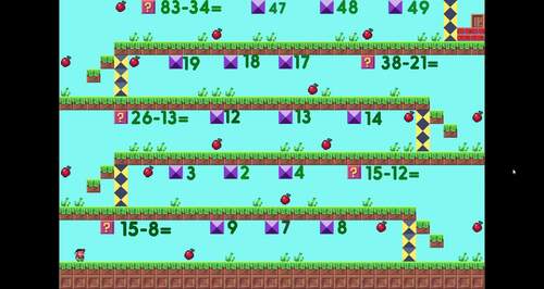 Subtraction within 100. Computer Game by Mini Software for Learning