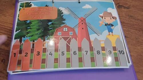 Farm Preschool Early Math Printable Numbers Counting 1-10 Math ...