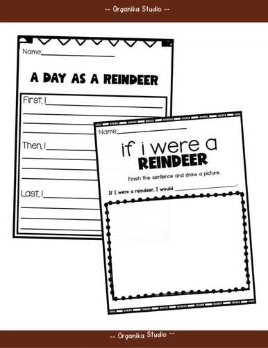 If I Were a Reindeer Writing Activity | Reindeer Writing Prompts Craftivity