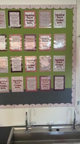 Amazing Work Coming Soon Posters | Bulletin Board Display | Boho ...