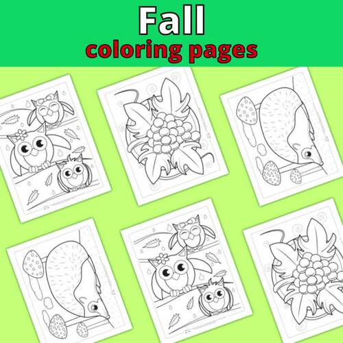 Autumn Adventures: Delightful Fall Coloring Pages for Kids | TPT